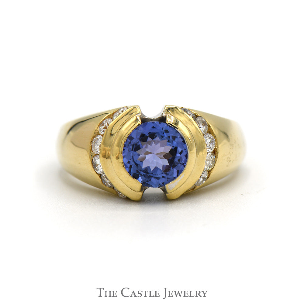 Bezel set tanzanite ring store
