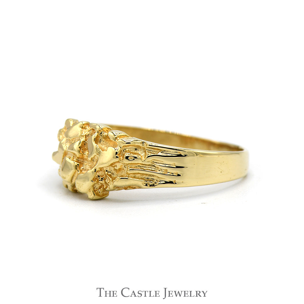 Nugget Designed Ring in 14k Yellow Gold – The Castle Jewelry