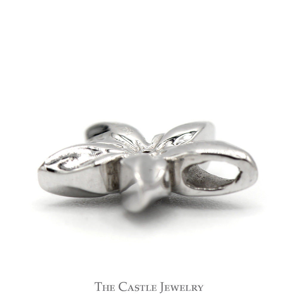 Flower Shaped Diamond Pendant in 14k White Gold – The Castle Jewelry