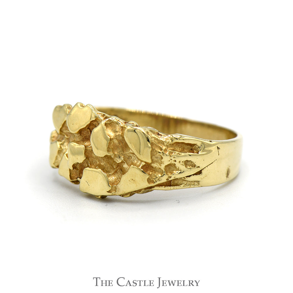 Textured Nugget Style Ring in 10k Yellow Gold - Size 9 – The Castle Jewelry