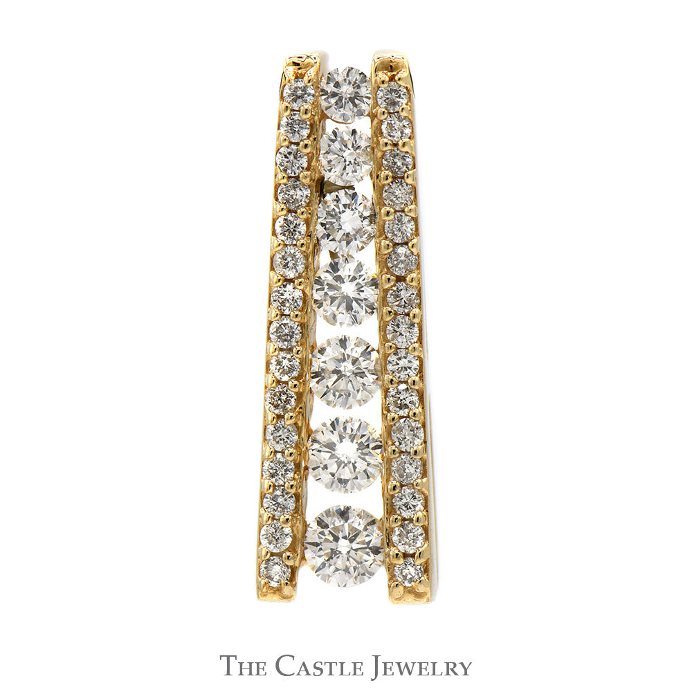 1cttw Graduated Diamond Ladder Pendant in 14k Yellow Gold – The Castle ...