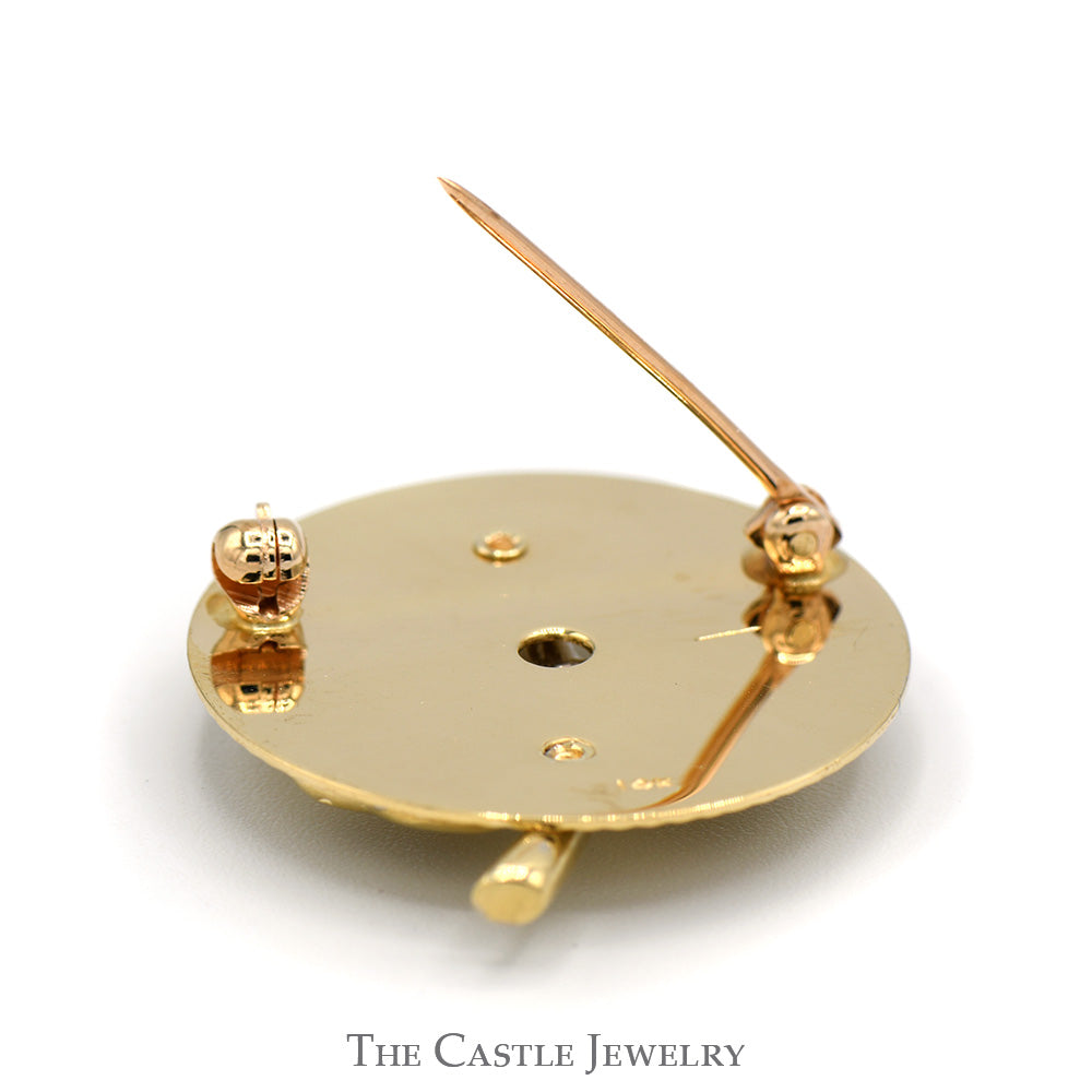 Four Leaf Clover Pin with Diamond Accent in 14k Yellow Gold – The ...