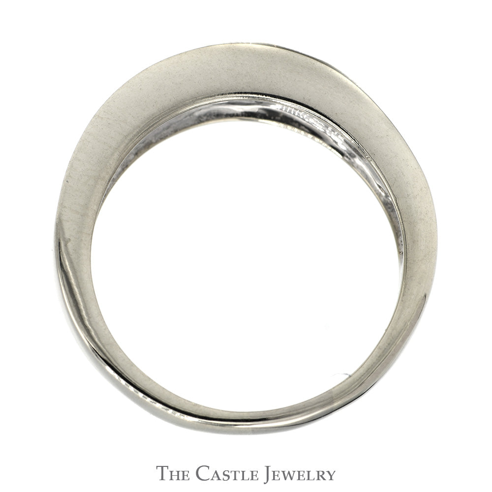 1cttw 9 Nick Set Diamond Wedding Band in 14k White Gold – The Castle ...