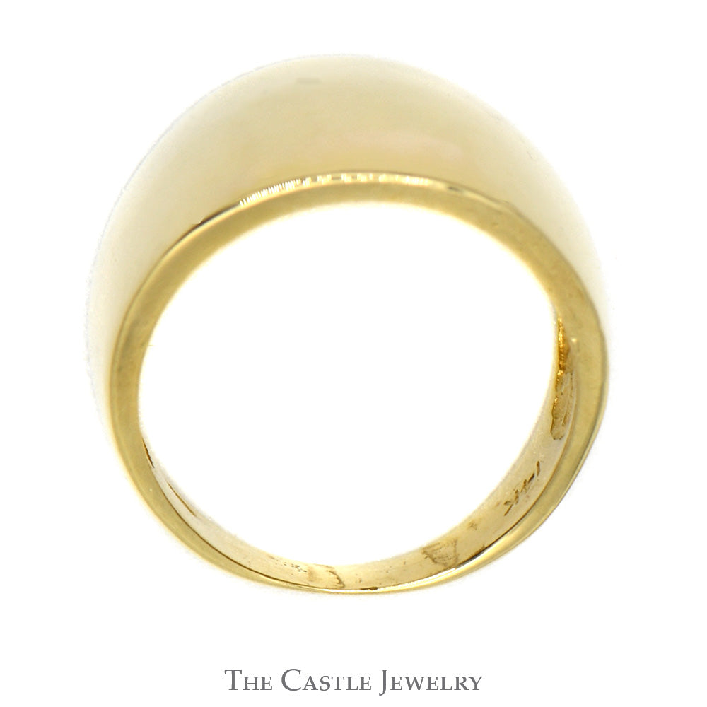 14k Yellow Gold Tapered Polished Dome Ring – The Castle Jewelry