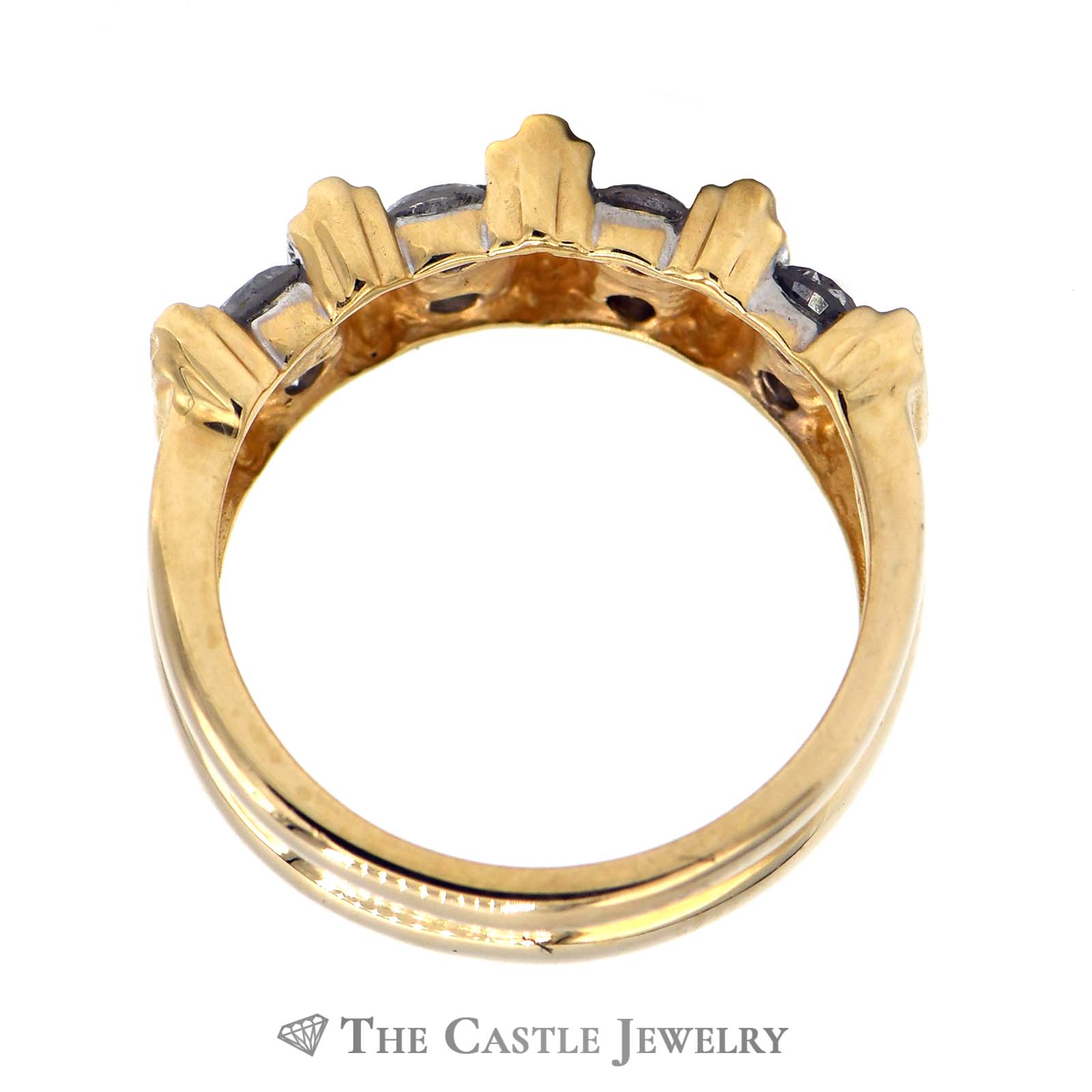 Vertical Channel Set Round Brilliant Cut Diamond Band with Bar Design ...