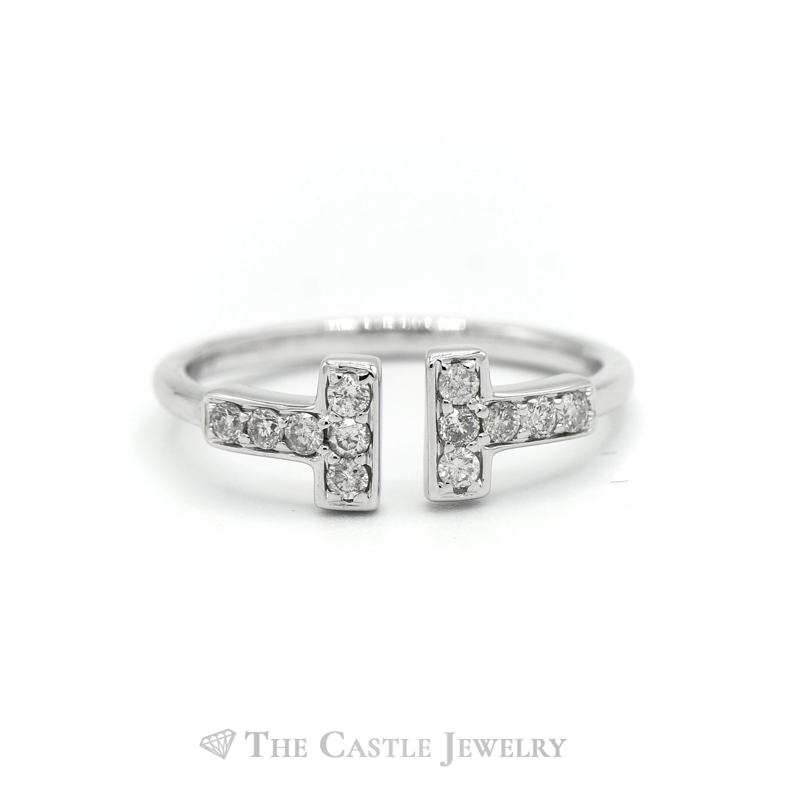 Double T Design Diamond Ring in 14KT – The Castle Jewelry