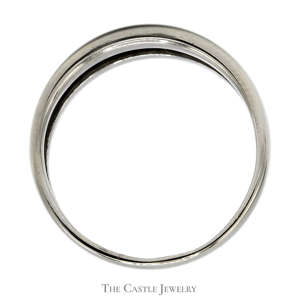 Men's 1/4cttw Nick Set Diamond Wedding Band in 14k White Gold – The ...