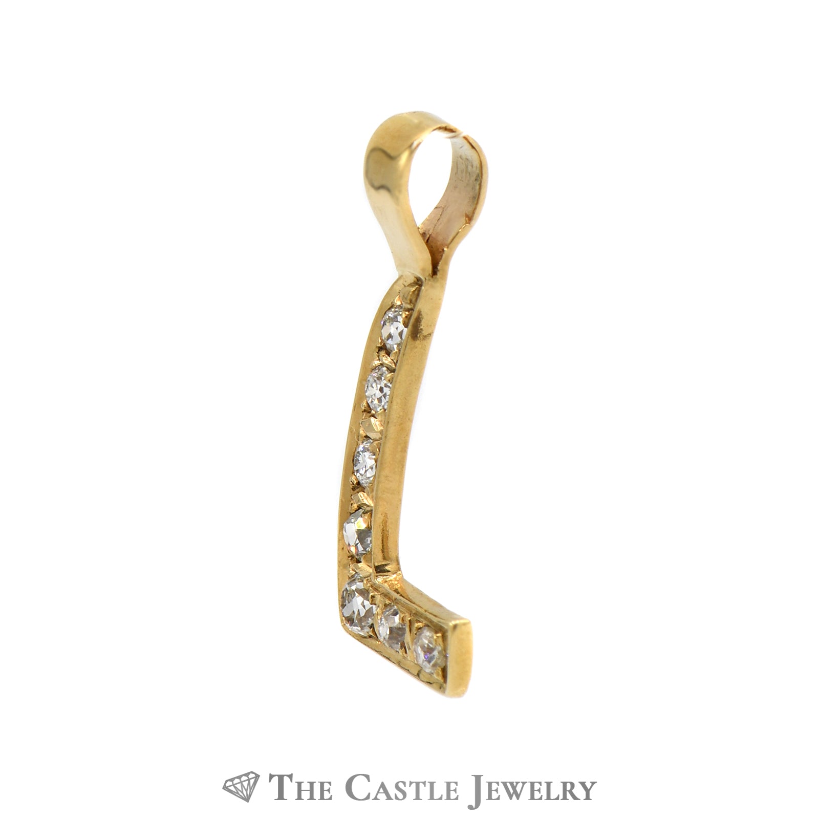 Diamond "L" Initial Pendant 1cttw Old European Cut Diamonds – The ...